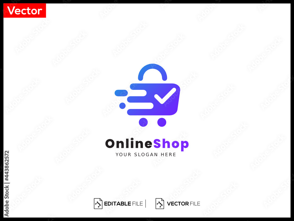 Gradient e-commerce logo collection Free Vector Stock Vector | Adobe Stock