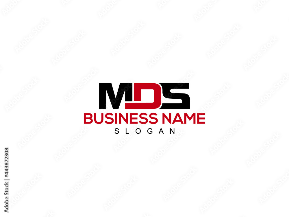 Letter MDS Logo Icon Vector Image Design For Company or Business Stock ...
