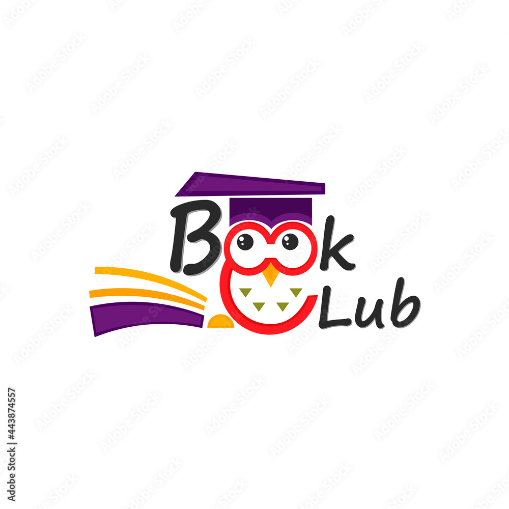 Logo Illustration lettering book club. Vector illustration for ...