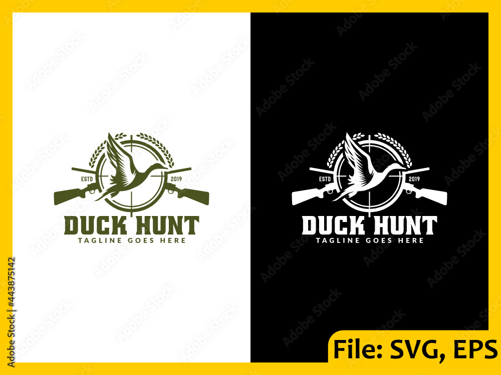 Collection of hunting logo, vector set of hunt label, badge or emblem ...