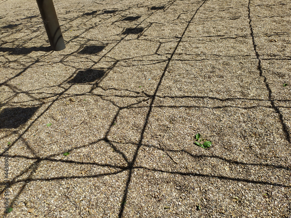 High rope climbing frame on a playground in summer to encourage ...