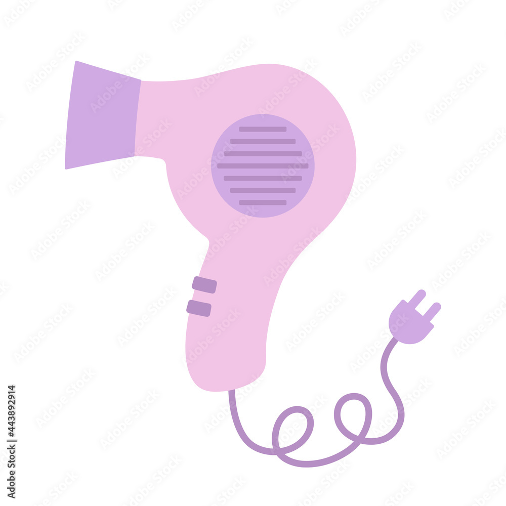 cartoon hair dryer isolated on white background Stock Vector | Adobe Stock
