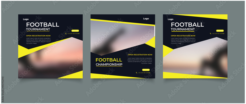 Football for social media posts Stock Vector | Adobe Stock