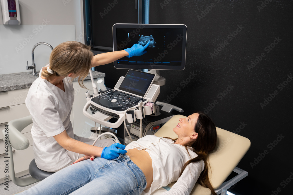 Examination Of Patient Using Ultrasound Stock Photo | Adobe Stock