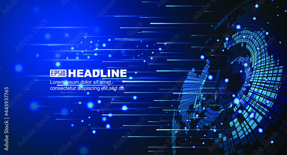 High speed. Hi-tech. Abstract technology background concept.Speed ...