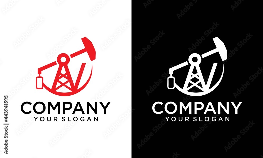 Oil and Gas Logo template Design. Oilfield logo icon. Modern Oilfield ...