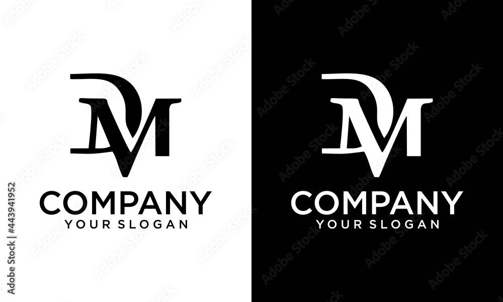 MD DM abstract vector logo monogram template, DM initial logo company ...