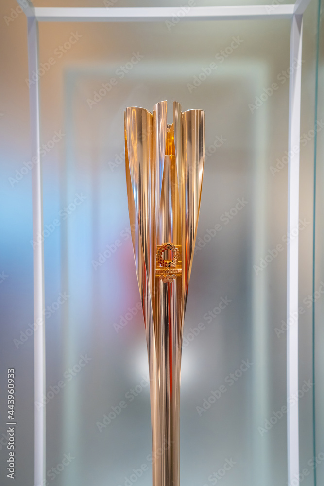 Tokyo olympic games 2020 torch light in the Japan Olympic museum in ...