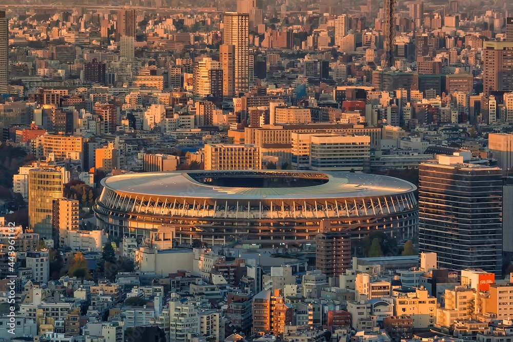 The New National Stadium, Olympic Stadium in Tokyo, Japan Stock Photo ...