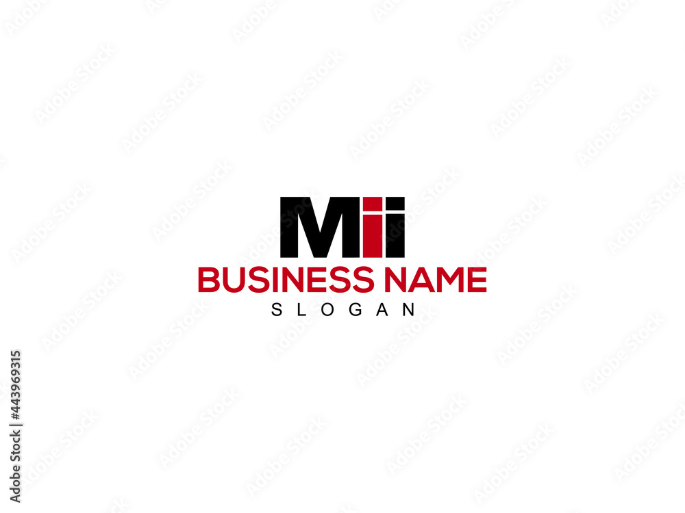 Letter MII Logo Icon Vector Image Design For Company or Business Stock ...