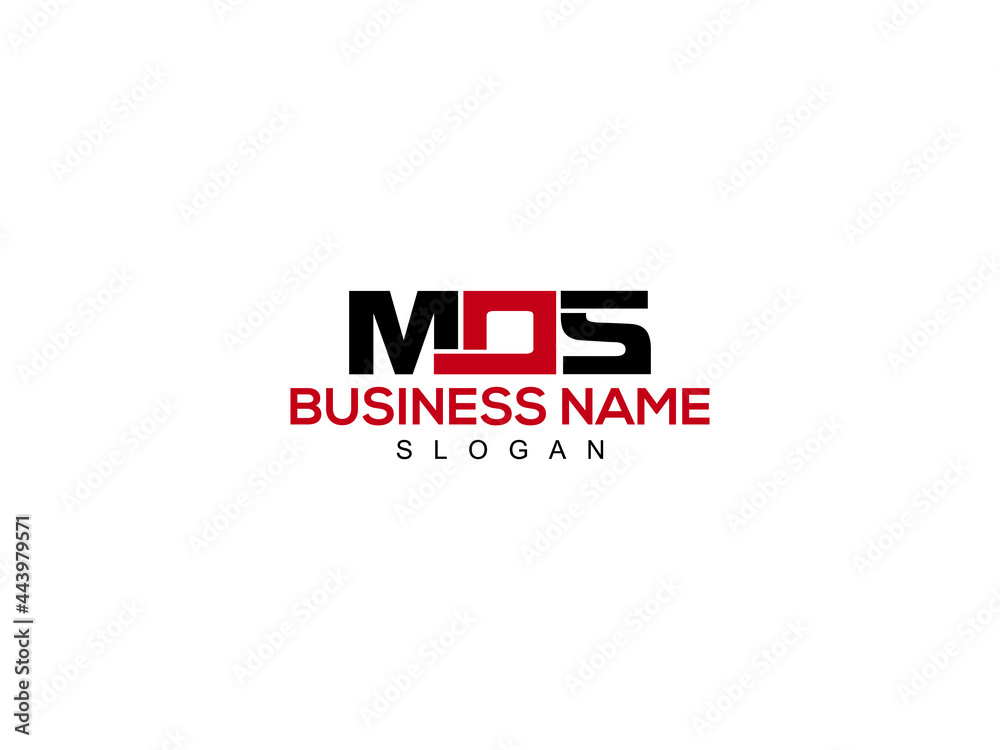 Letter MOS Logo Icon Vector Image Design For Company or Business Stock ...