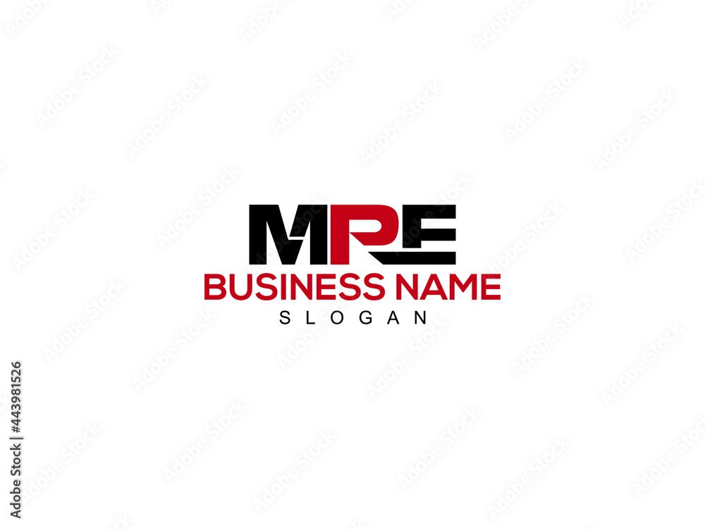 Letter MPE Logo Icon Vector Image Design For Company or Business Stock ...