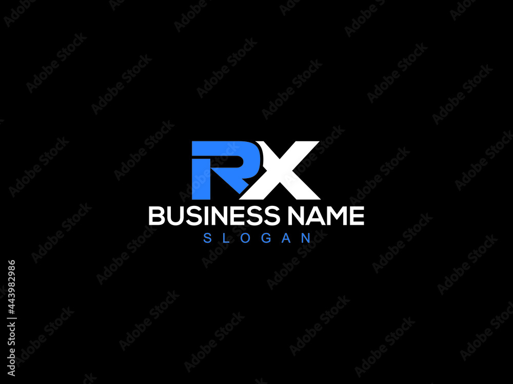 Letter RX Logo, creative rx company logo icon vector for business Stock ...