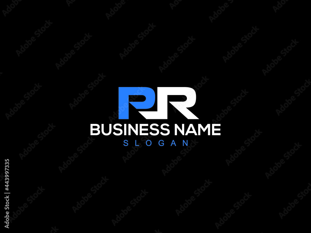Letter PR Logo, creative pr company logo icon vector for business Stock ...