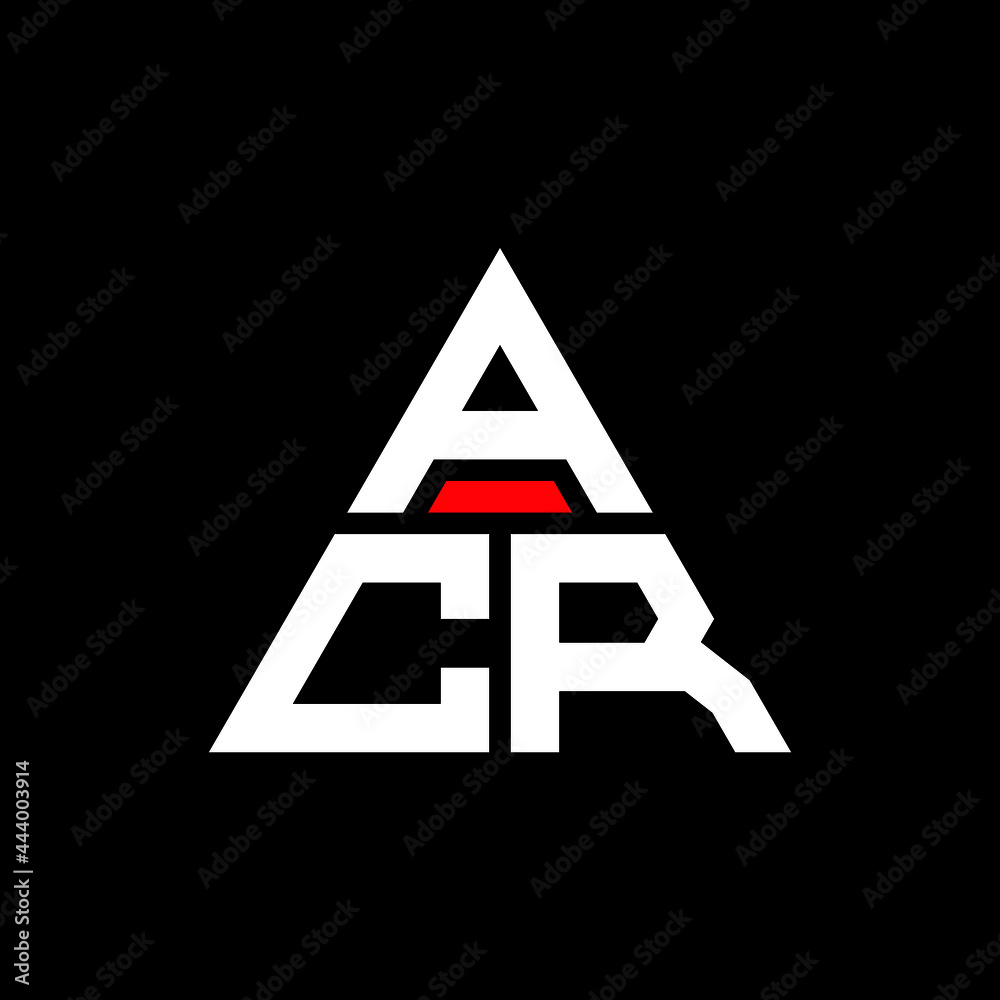 ACR triangle letter logo design with triangle shape. ACR triangle logo ...