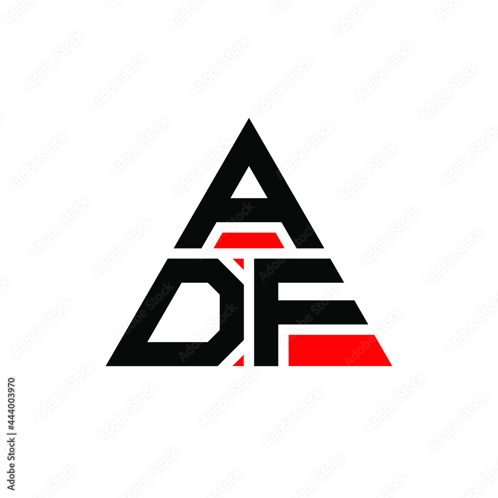 ADF triangle letter logo design with triangle shape. ADF triangle logo ...