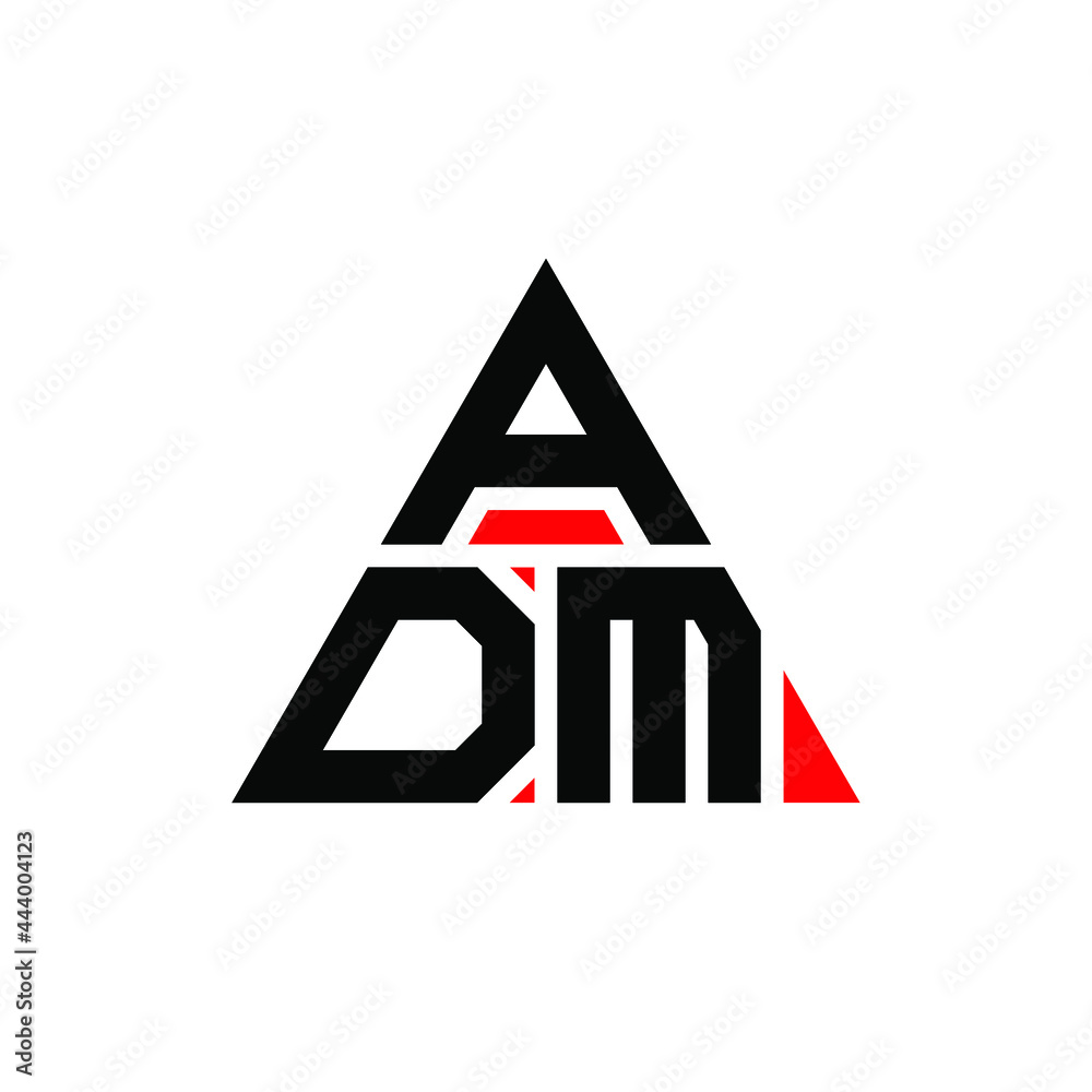 ADM triangle letter logo design with triangle shape. ADM triangle logo ...