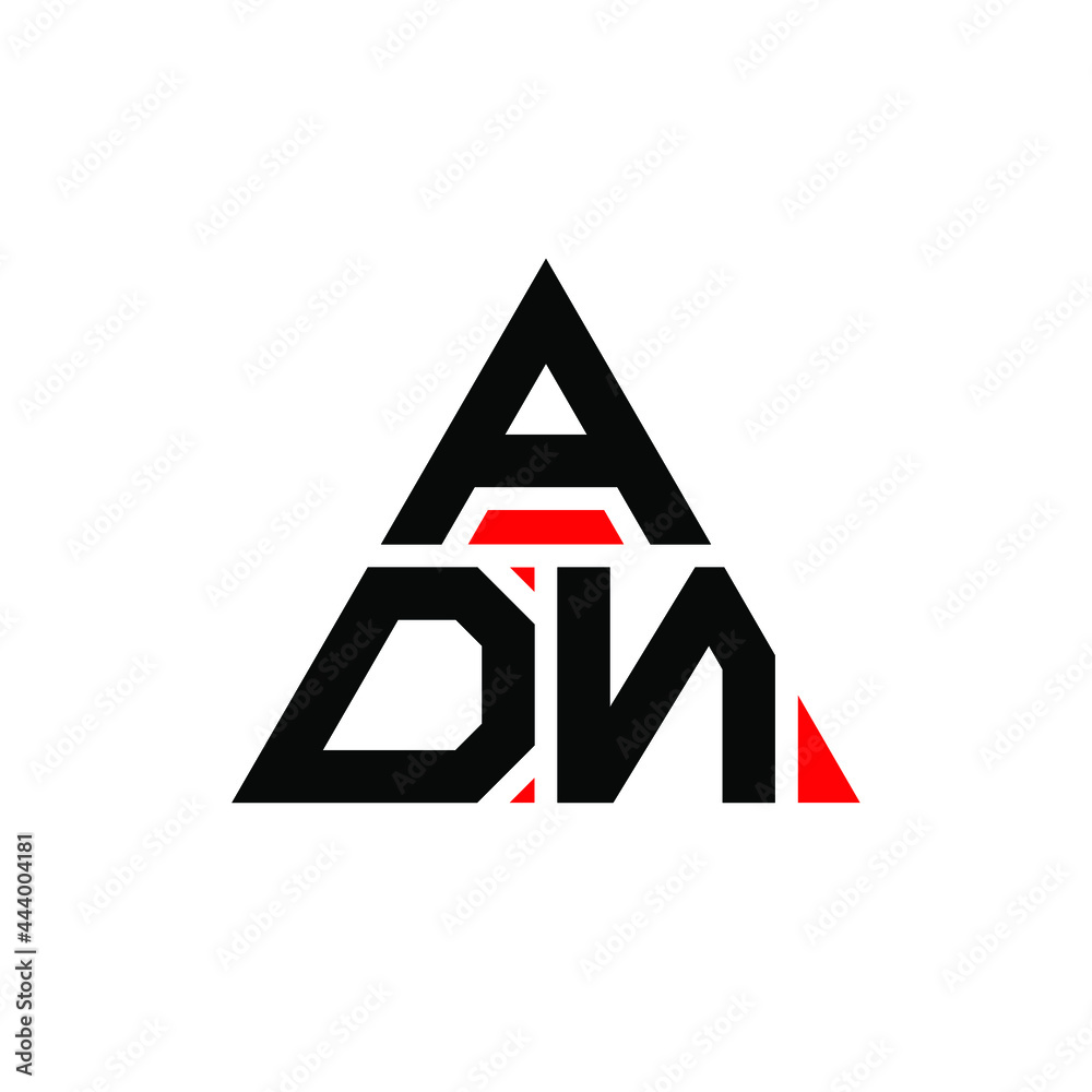 ADN triangle letter logo design with triangle shape. ADN triangle logo ...