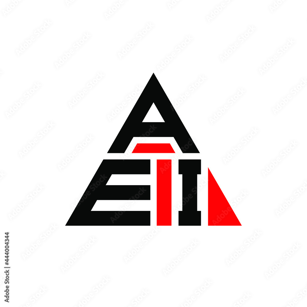 AEI triangle letter logo design with triangle shape. AEI triangle logo ...