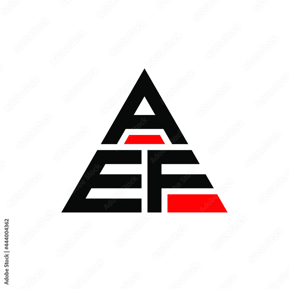 AEF triangle letter logo design with triangle shape. AEF triangle logo ...