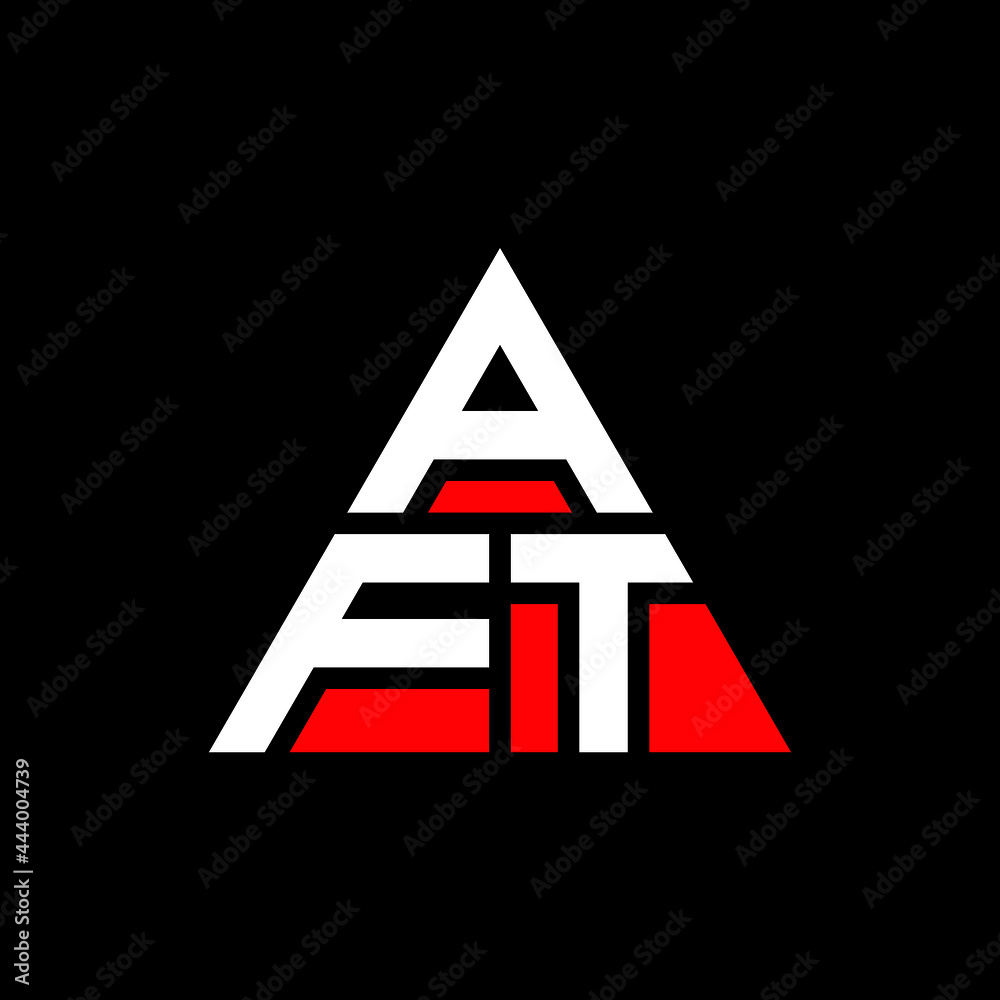 AFT triangle letter logo design with triangle shape. AFT triangle logo ...