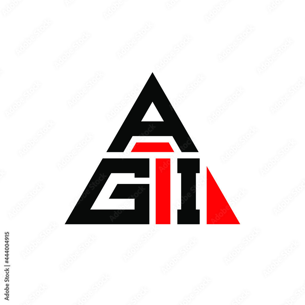 AGI triangle letter logo design with triangle shape. AGI triangle logo ...