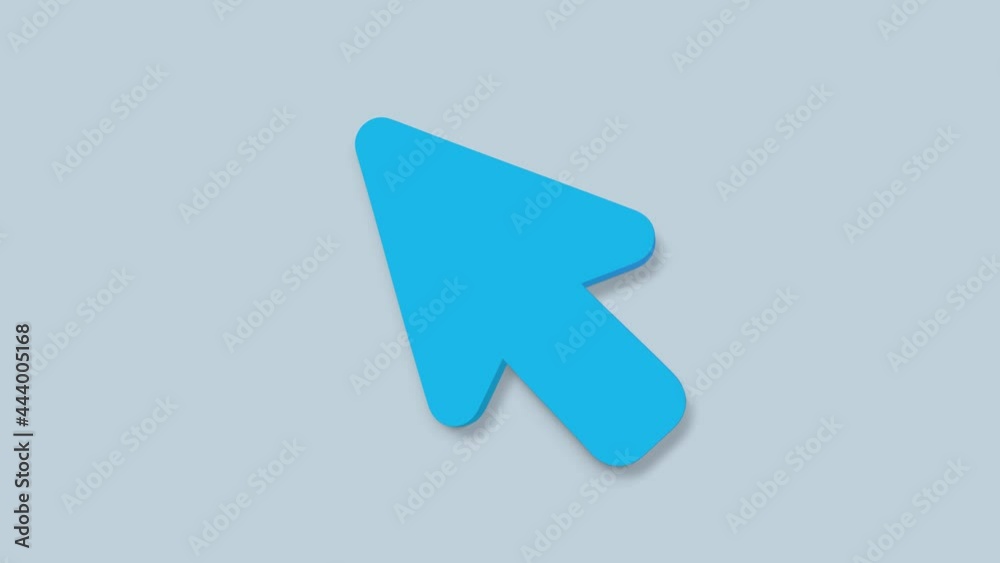 Animated symbol of arrow cursor. Mouse click symbol with spark ...