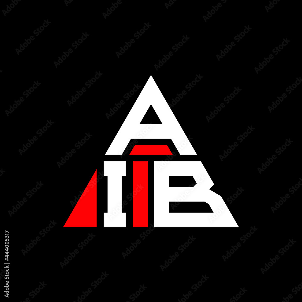 AIB triangle letter logo design with triangle shape. AIB triangle logo ...