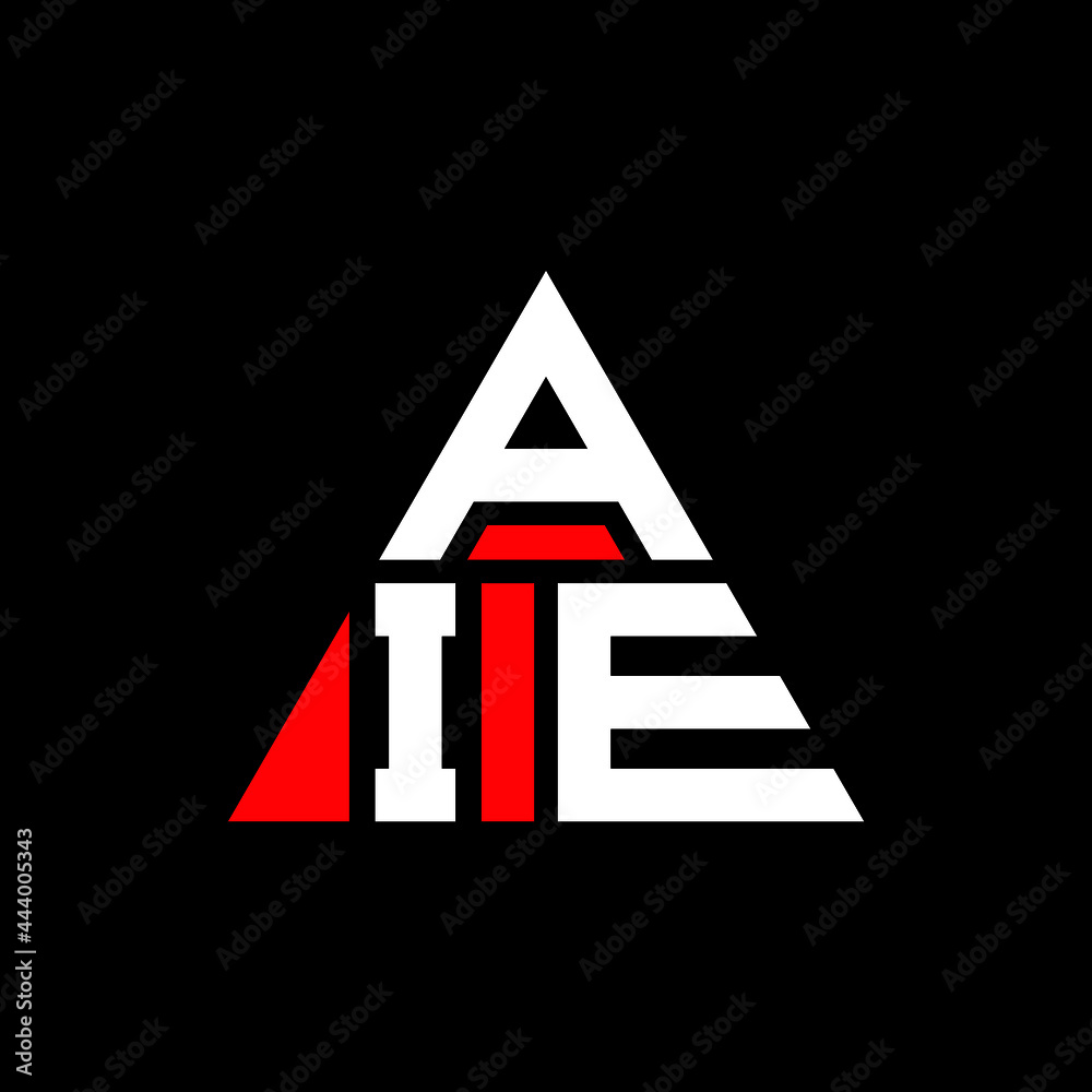 AIE triangle letter logo design with triangle shape. AIE triangle logo ...