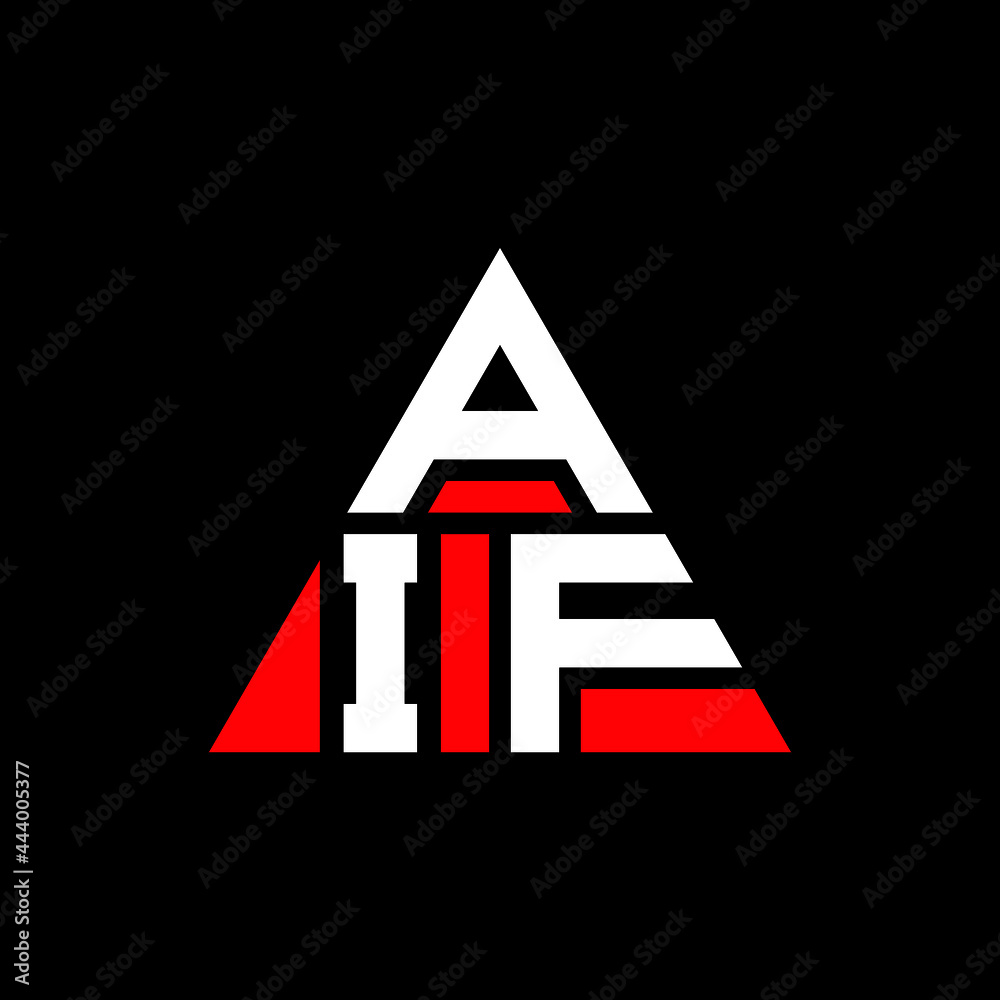 AIF triangle letter logo design with triangle shape. AIF triangle logo ...