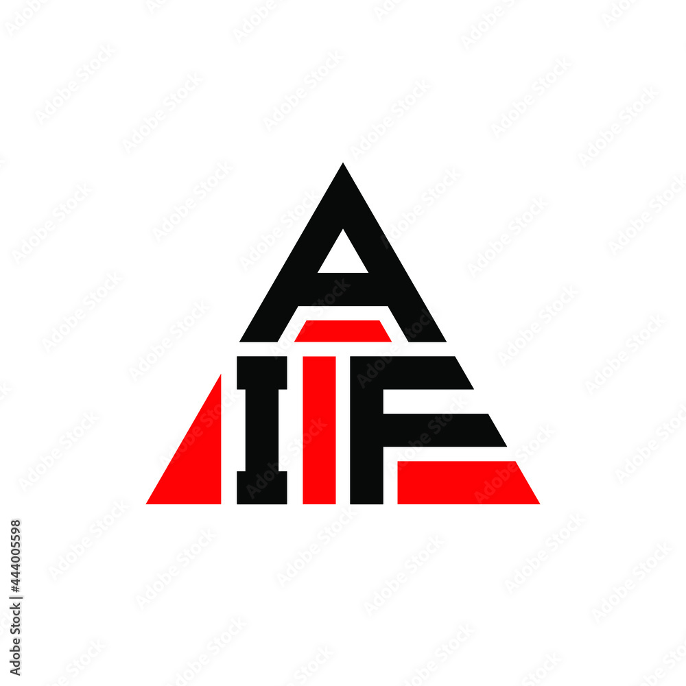 AIF triangle letter logo design with triangle shape. AIF triangle logo ...