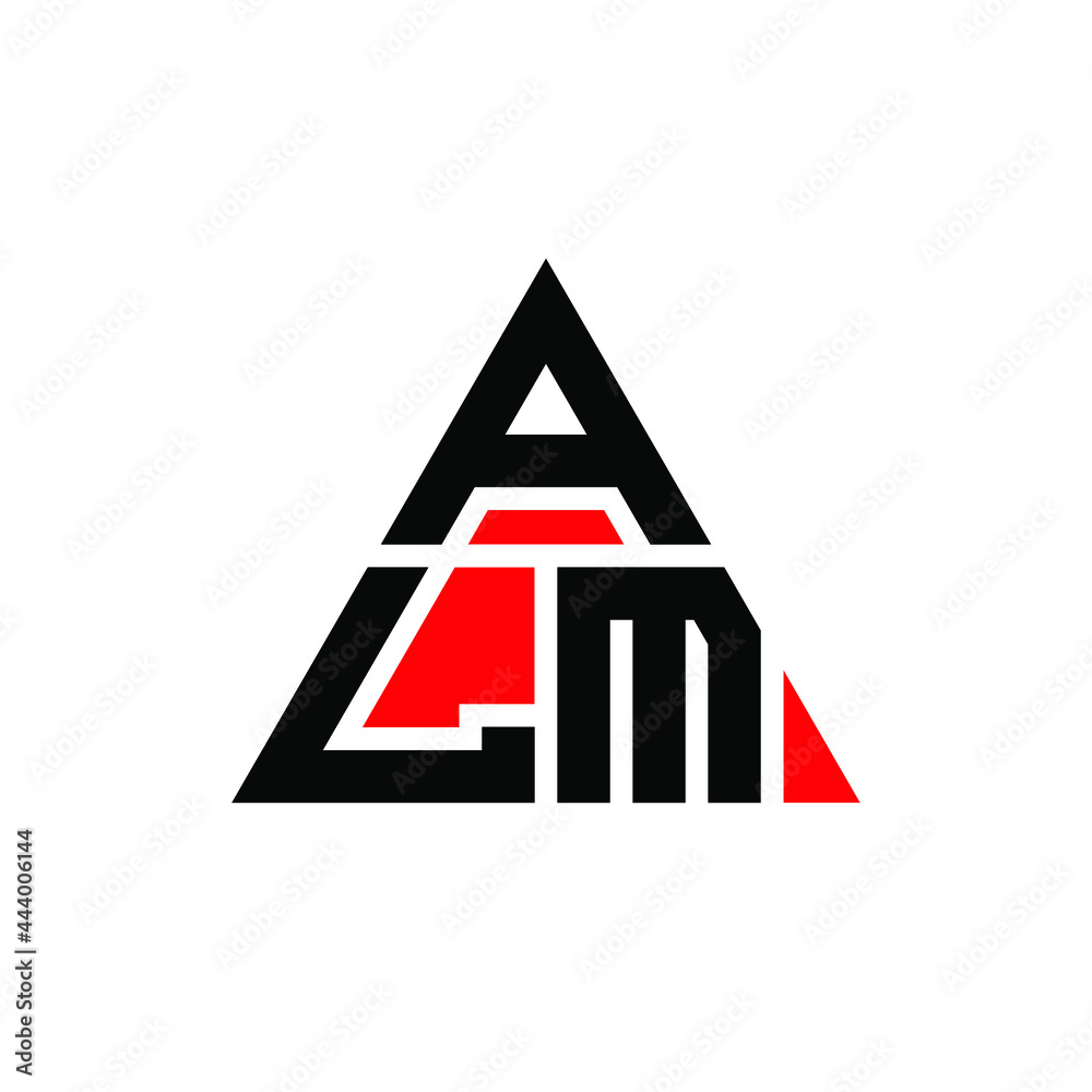 ALM triangle letter logo design with triangle shape. ALM triangle logo ...