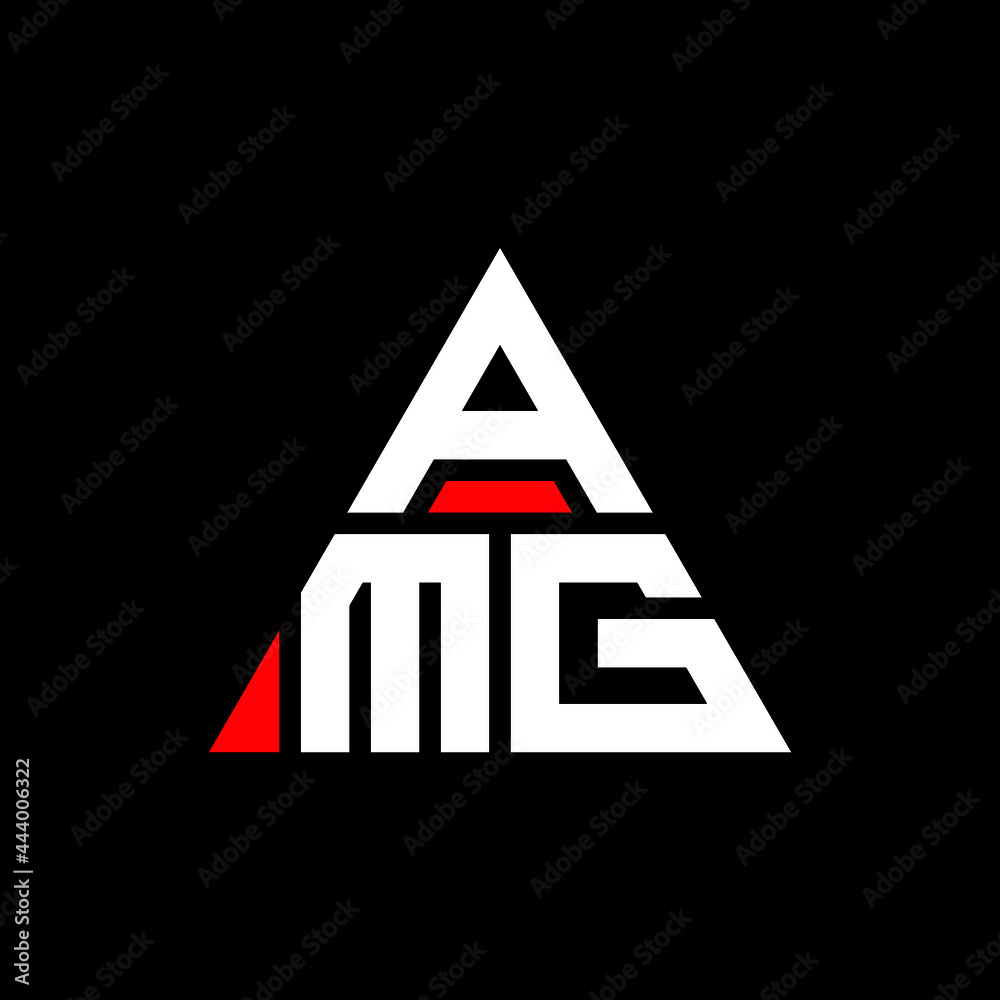 AMG triangle letter logo design with triangle shape. AMG triangle logo ...