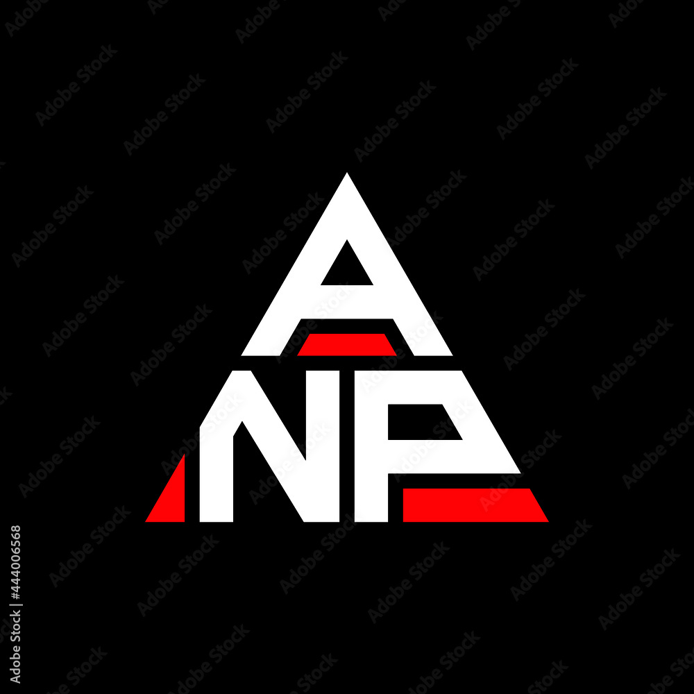 ANP triangle letter logo design with triangle shape. ANP triangle logo ...