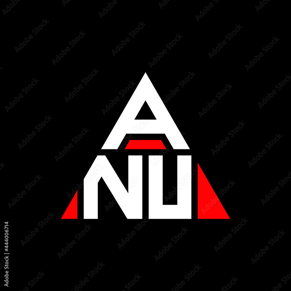 ANU triangle letter logo design with triangle shape. ANU triangle logo ...