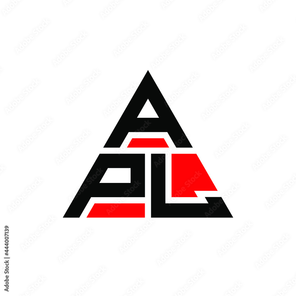 APL triangle letter logo design with triangle shape. APL triangle logo ...