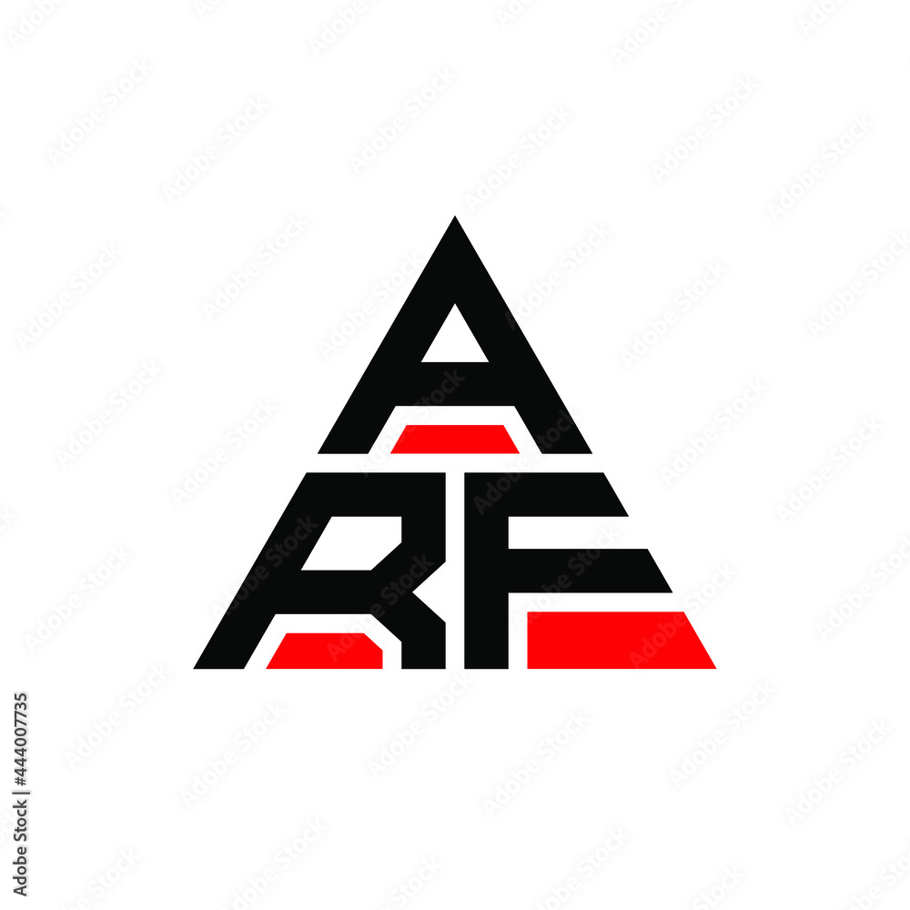 ARF triangle letter logo design with triangle shape. ARF triangle logo ...