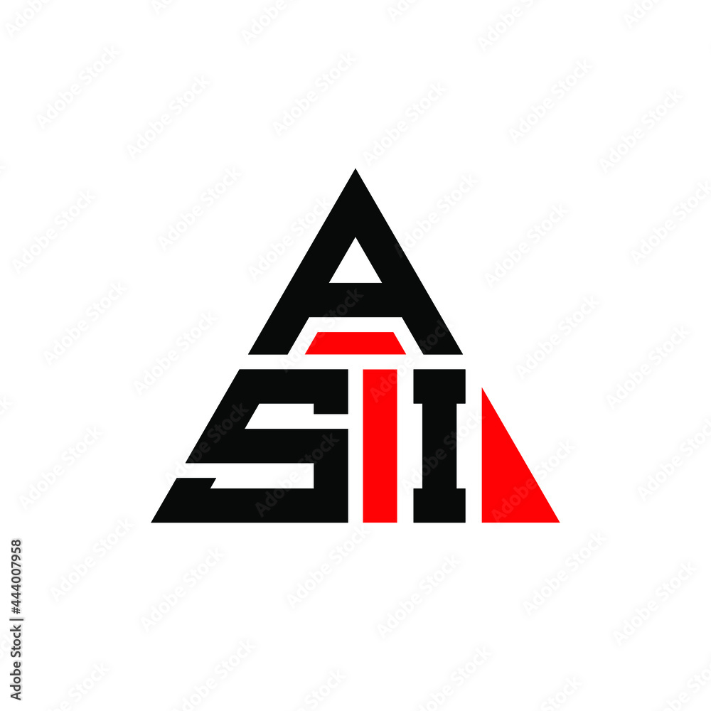 ASI triangle letter logo design with triangle shape. ASI triangle logo ...