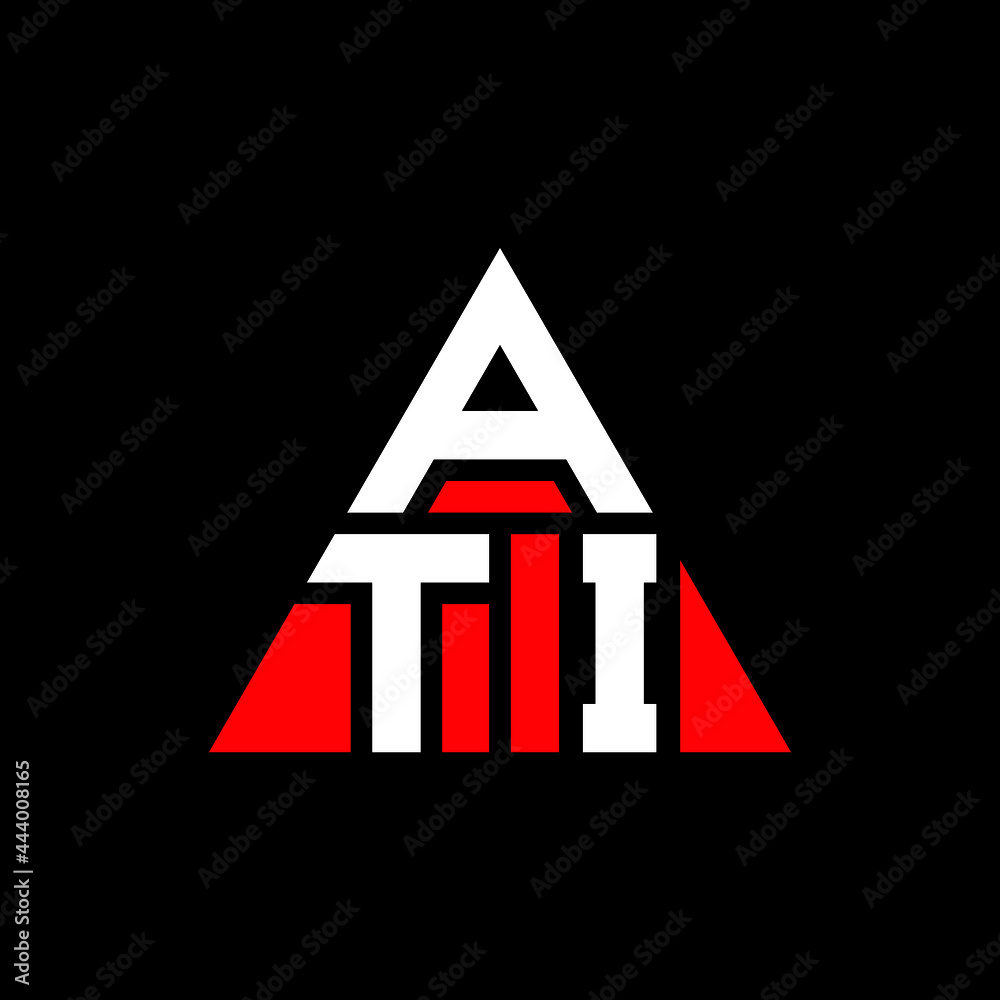ATI triangle letter logo design with triangle shape. ATI triangle logo ...
