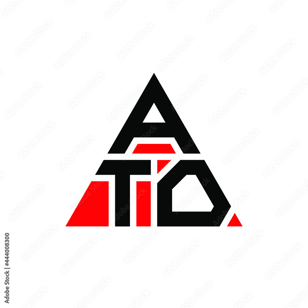 ATO triangle letter logo design with triangle shape. ATO triangle logo ...