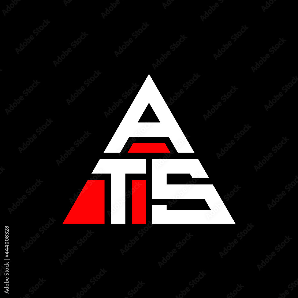 ATS triangle letter logo design with triangle shape. ATS triangle logo ...