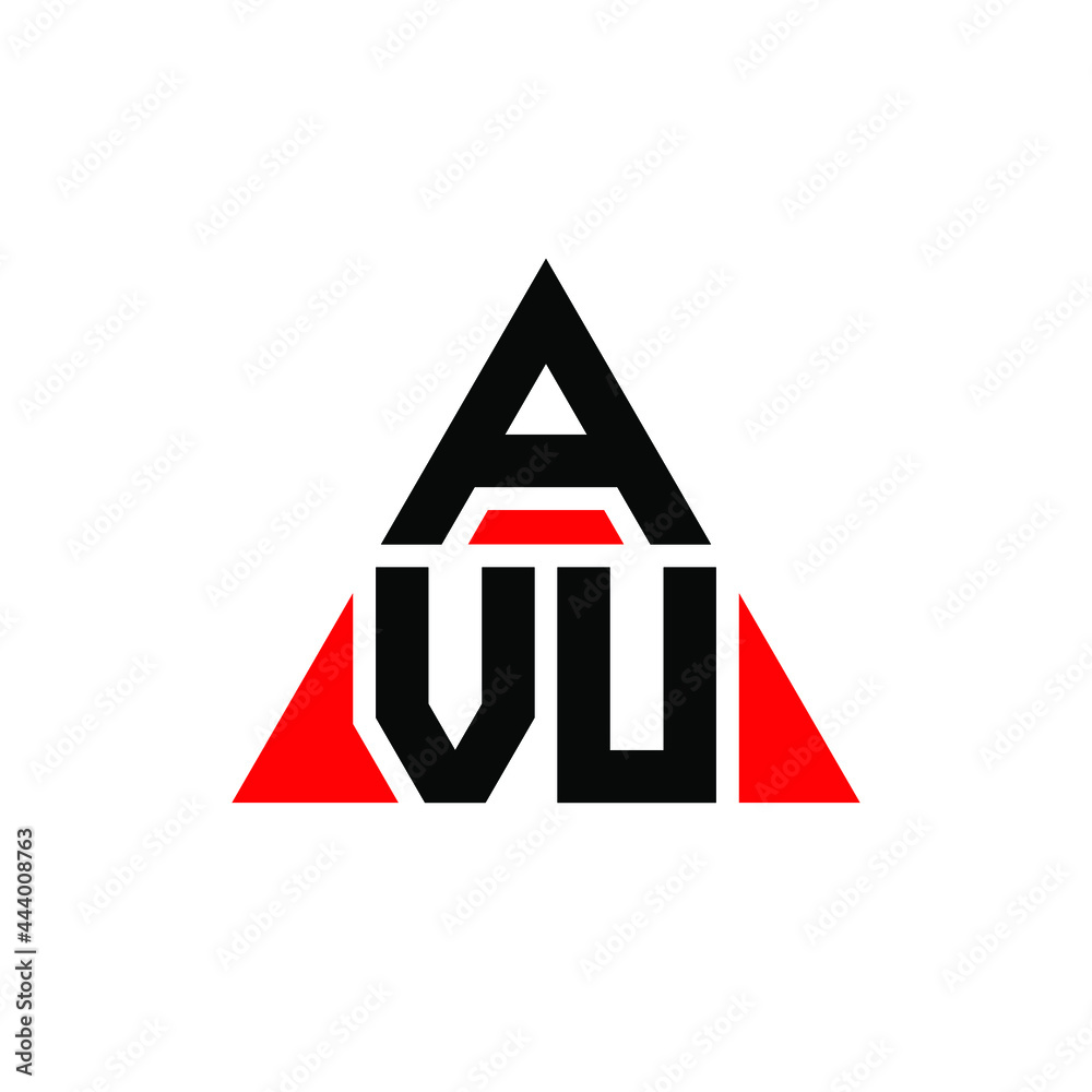 AVU triangle letter logo design with triangle shape. AVU triangle logo ...