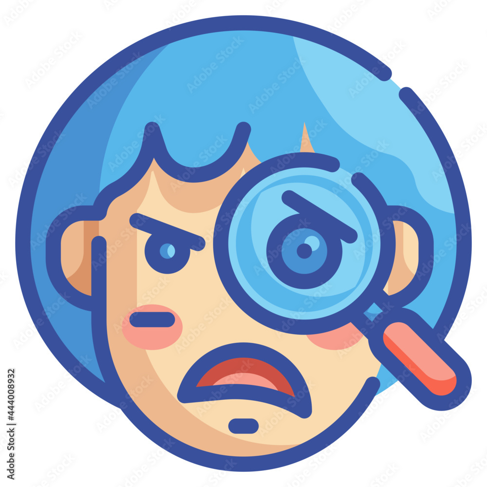 suspicious line icon Stock Vector | Adobe Stock