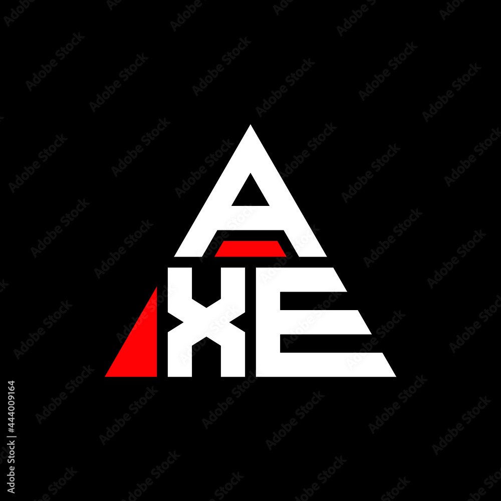 AXE triangle letter logo design with triangle shape. AXE triangle logo ...