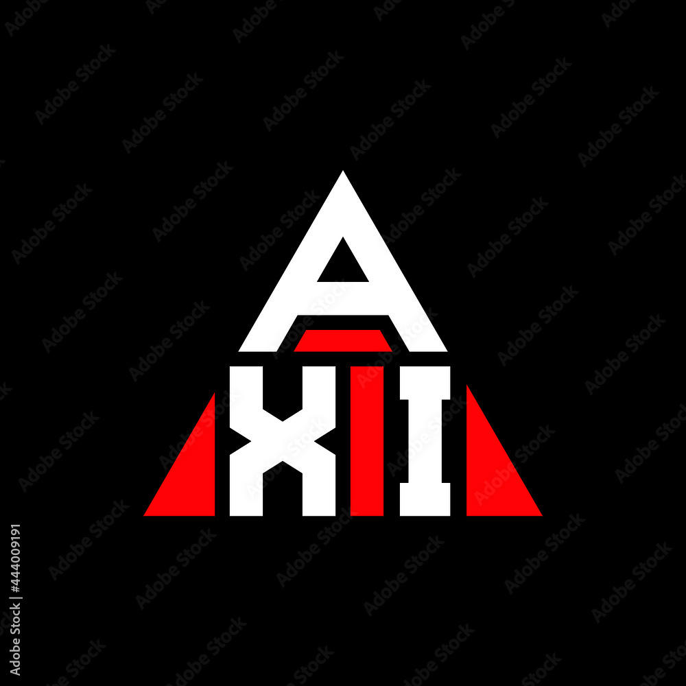 AXI triangle letter logo design with triangle shape. AXI triangle logo ...