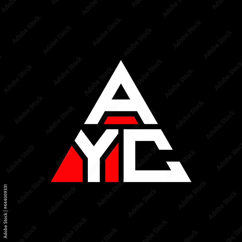 AYC triangle letter logo design with triangle shape. AYC triangle logo ...