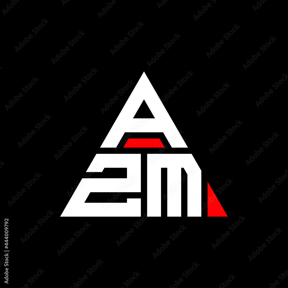 Vektorová grafika „AZM triangle letter logo design with triangle shape ...