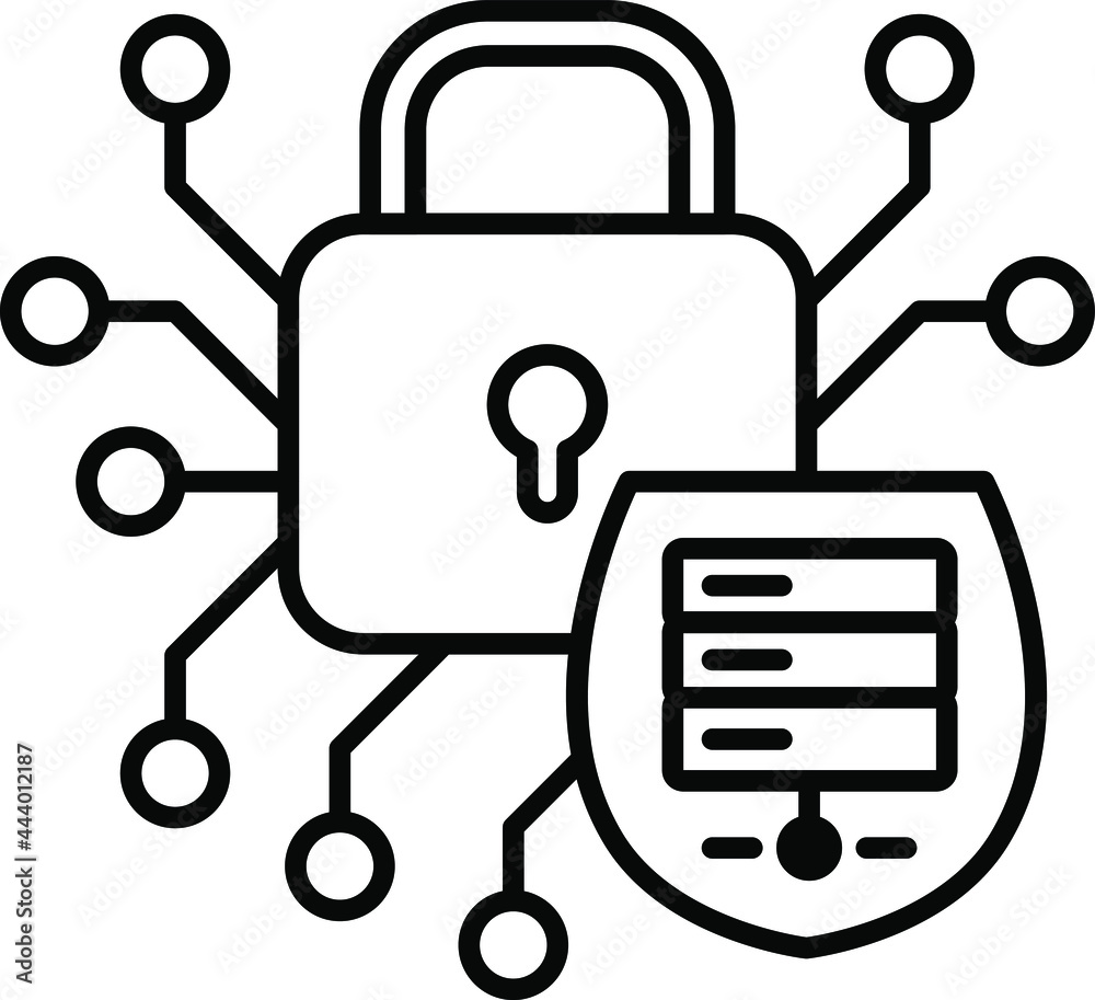 Cybersecurity Architecture Controls icon vector transparent background ...