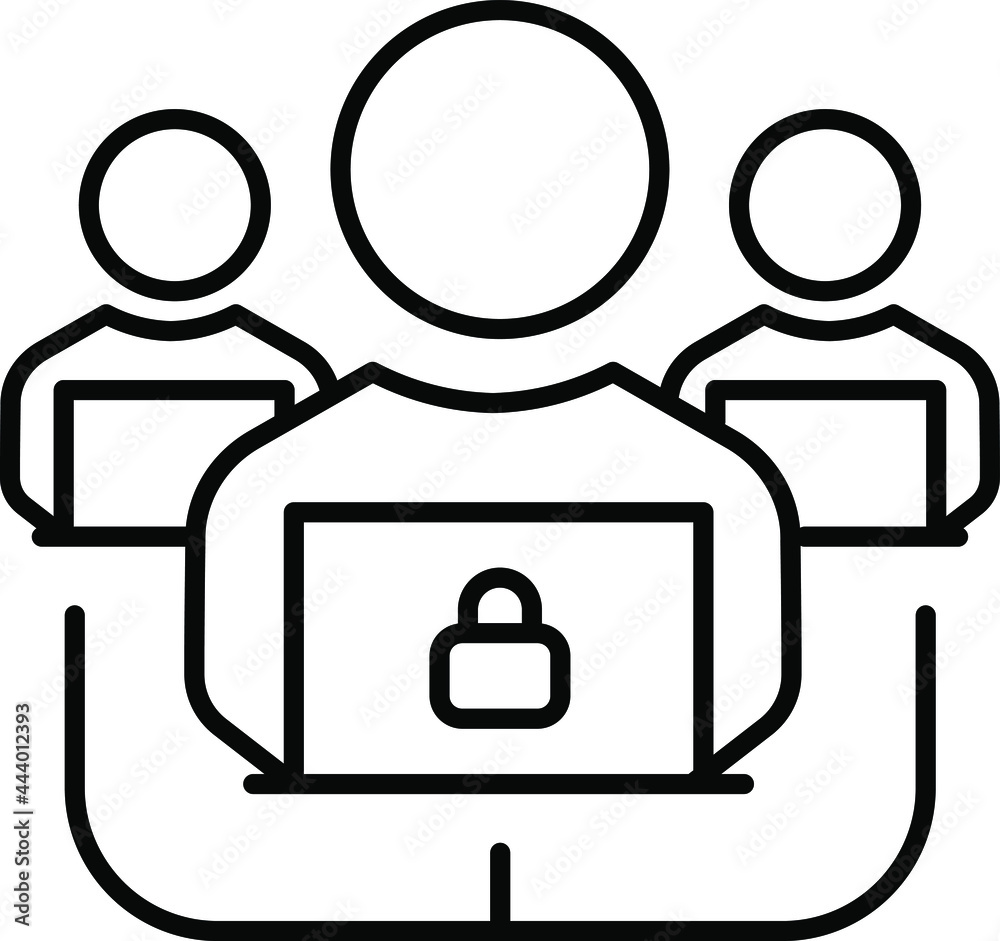 Cybersecurity Team icon transparent background vector illustration ...