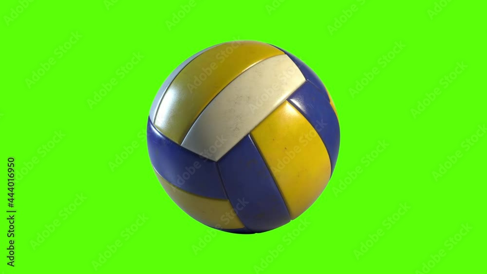 Realistic 3D Volleyball rotating on the spot in a continuous loop ...